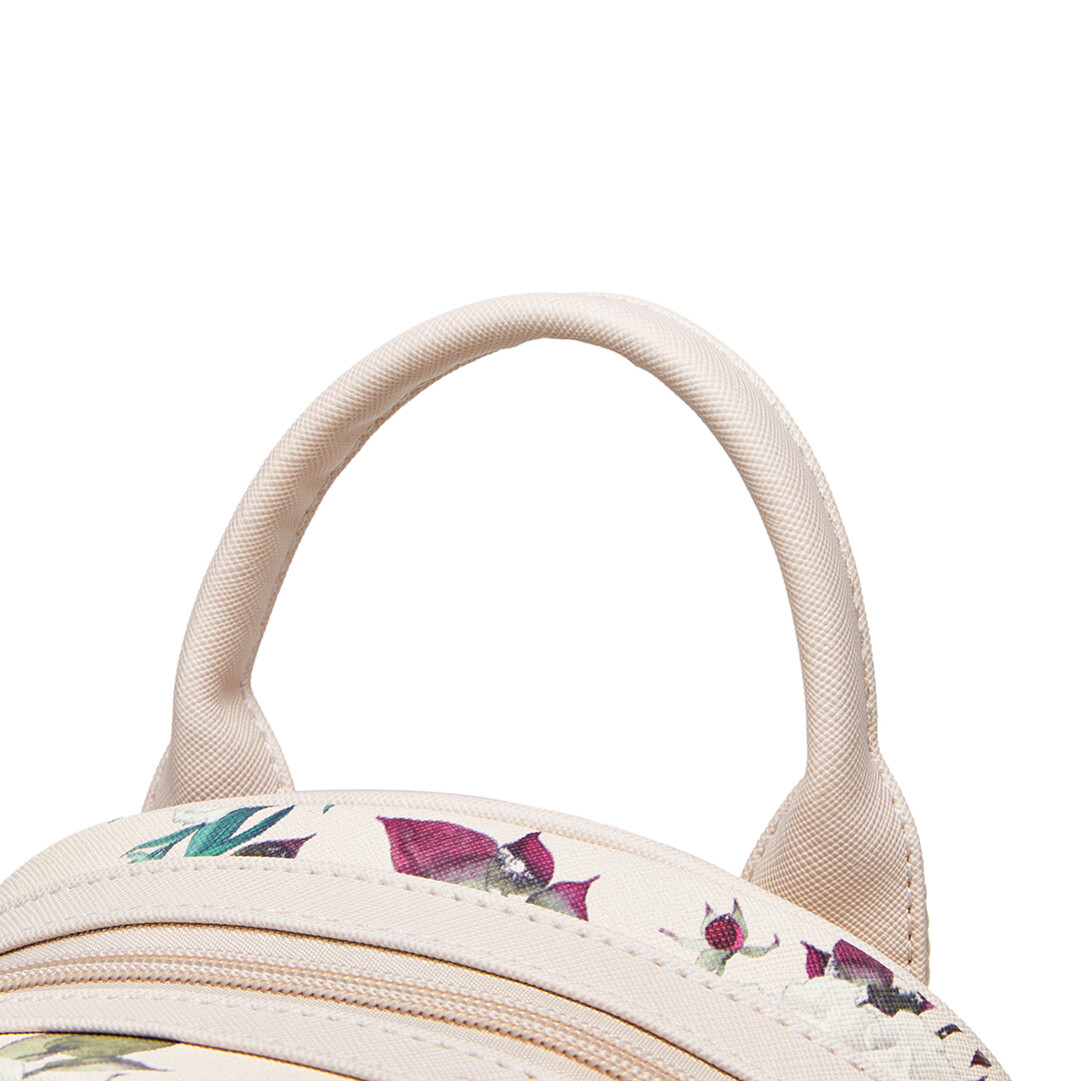 CANDY BACKPACK - FLORAL BL, BEIGE - Strawberry Queen