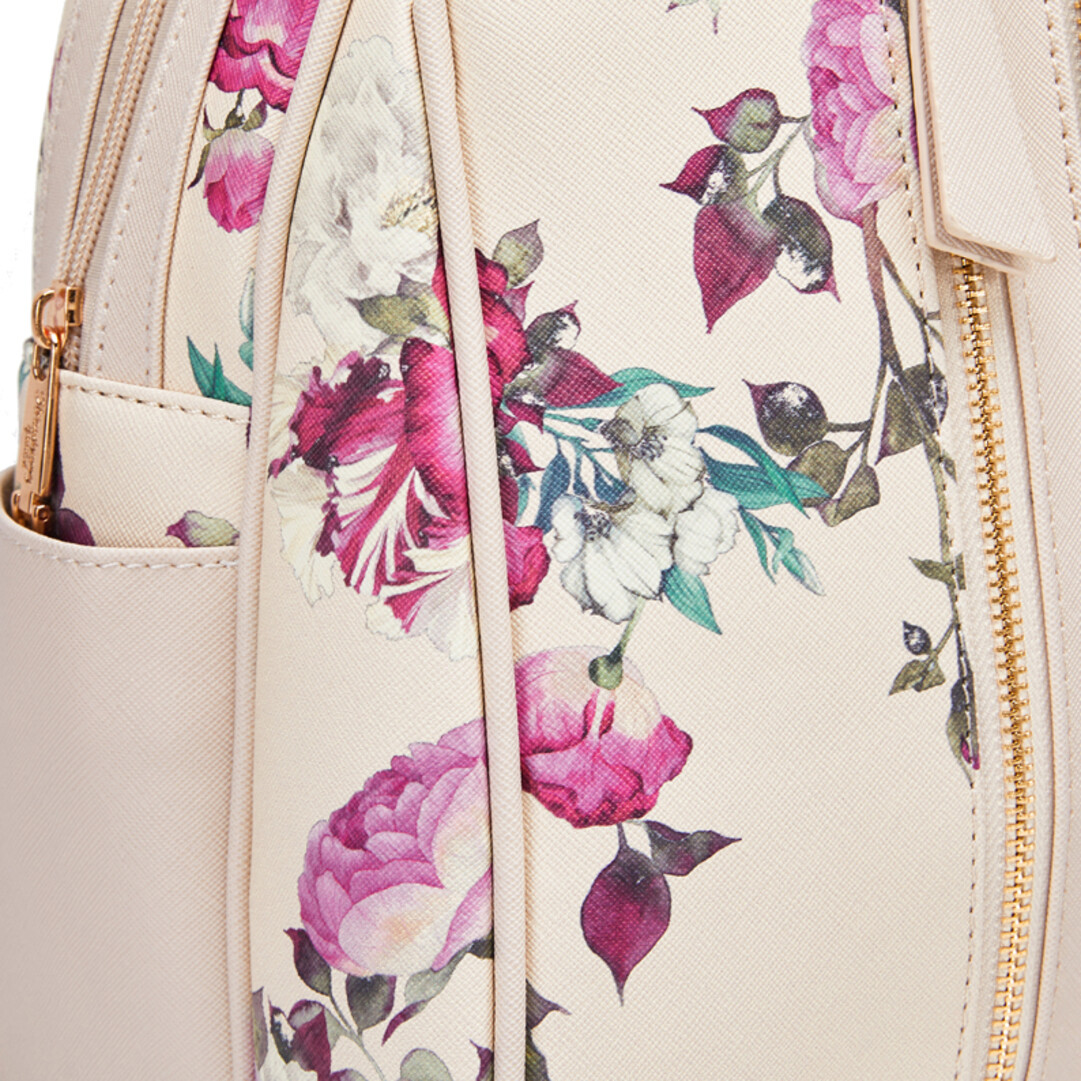 CANDY BACKPACK - FLORAL BL, BEIGE - Strawberry Queen