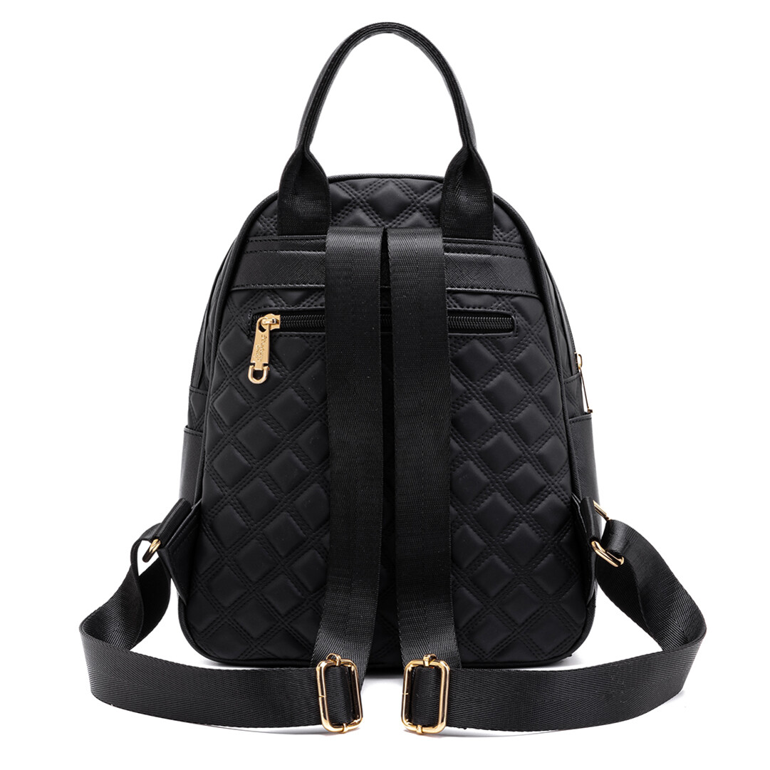 CANDY BACKPACK - QUILTED BV, BLACK - Strawberry Queen