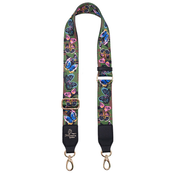ADJUSTABLE STYLISH MOTIF BAG STRAP - H, ARMY GREEN - Strawberry Queen